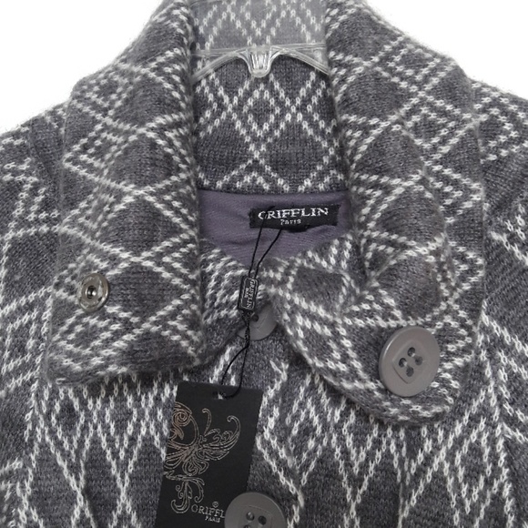 Grifflin Paris | Sweaters | Grey 34 Sleeve Long Cardigan Sweater Jacket ...